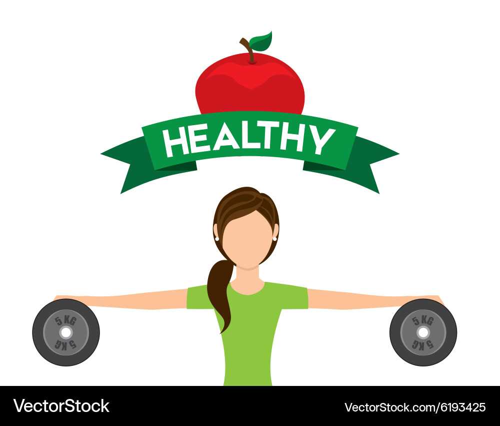 Healthy lifestyle Royalty Free Vector Image - VectorStock