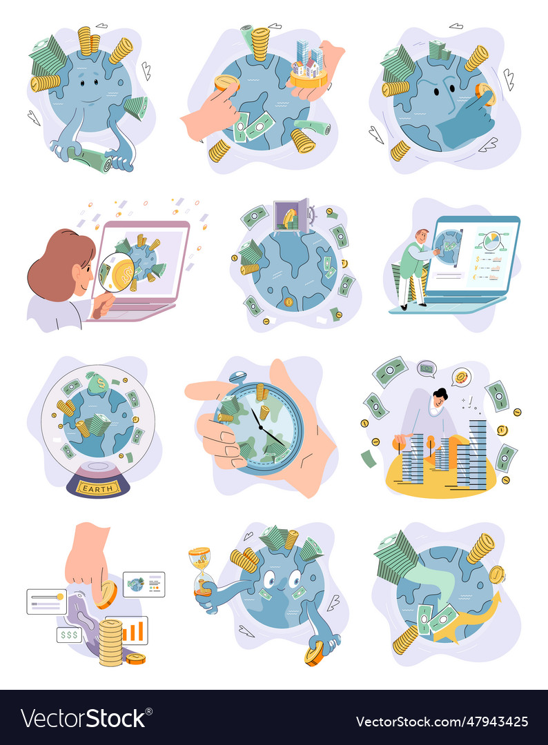 International investment company money bills Vector Image International investment company money bills Vector Image