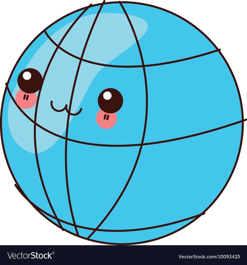 Kawaii earth globe diagram icon Royalty Free Vector Image Kawaii earth globe diagram icon Royalty Free Vector Image