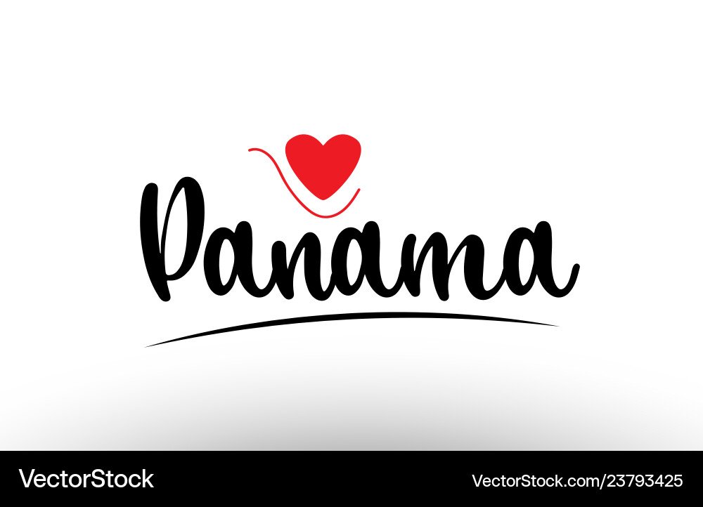 Panama country text typography logo icon design Vector Image