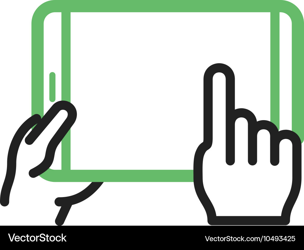 Using tablet Royalty Free Vector Image - VectorStock