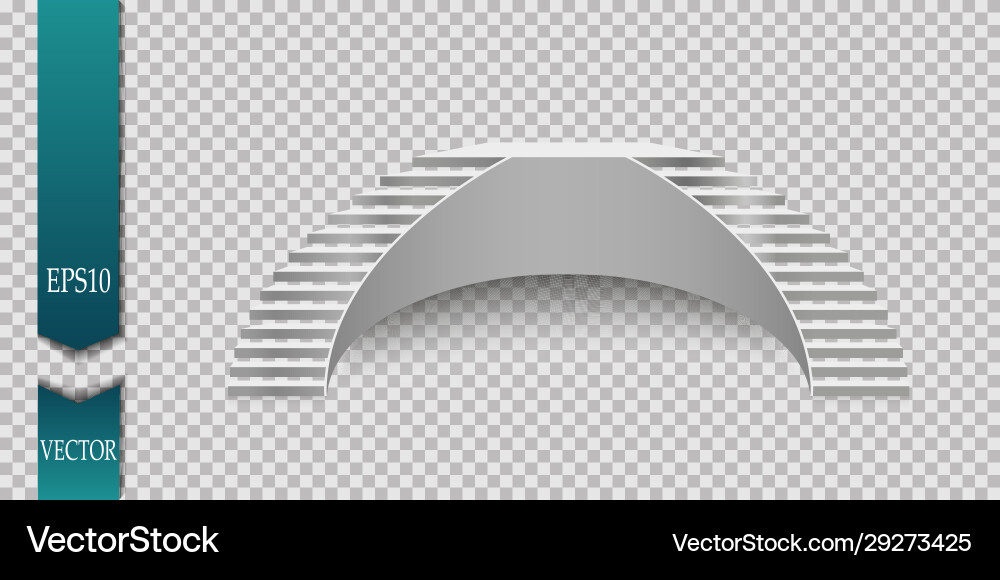 White stairs 3d staircases set isolated Royalty Free Vector
