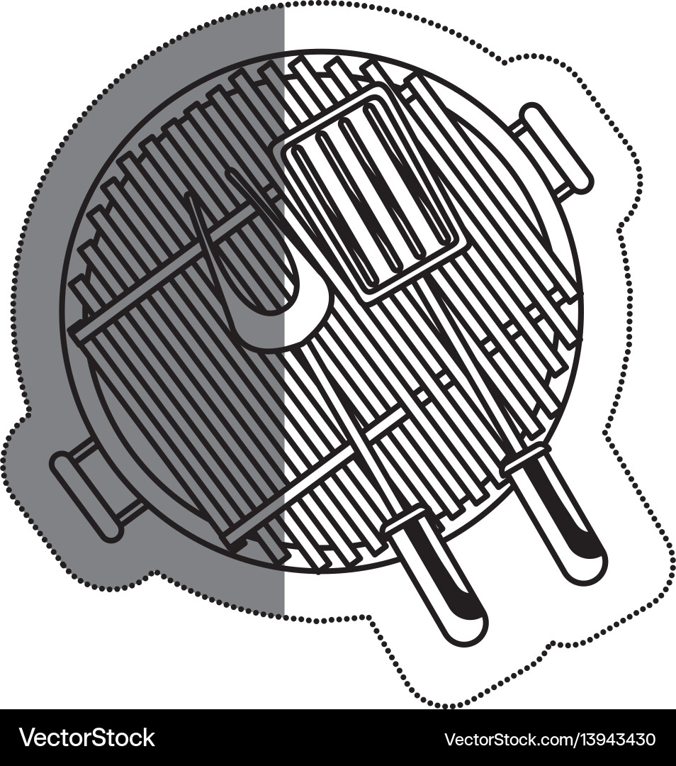 Bbq grill delicious food Royalty Free Vector Image