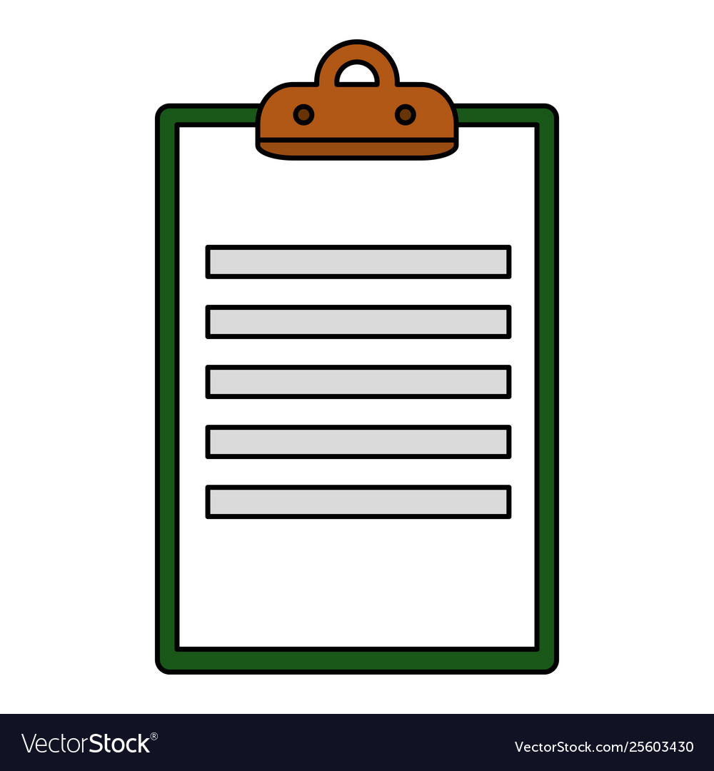 Clipboard checklist document isolated icon Vector Image