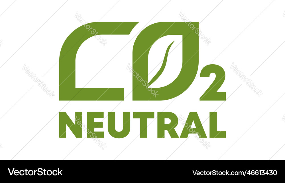 Co2 neutral green stampsustainable atmosphere Vector Image