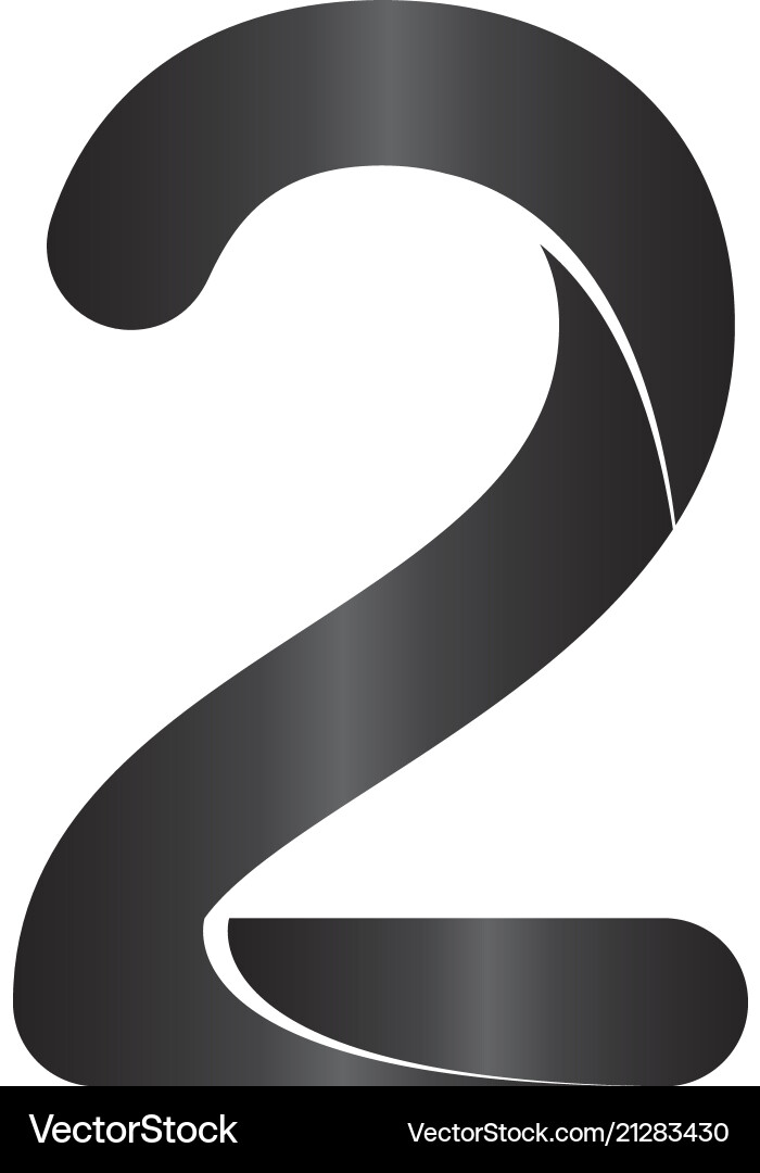 Colorful number logo icon template Royalty Free Vector Image