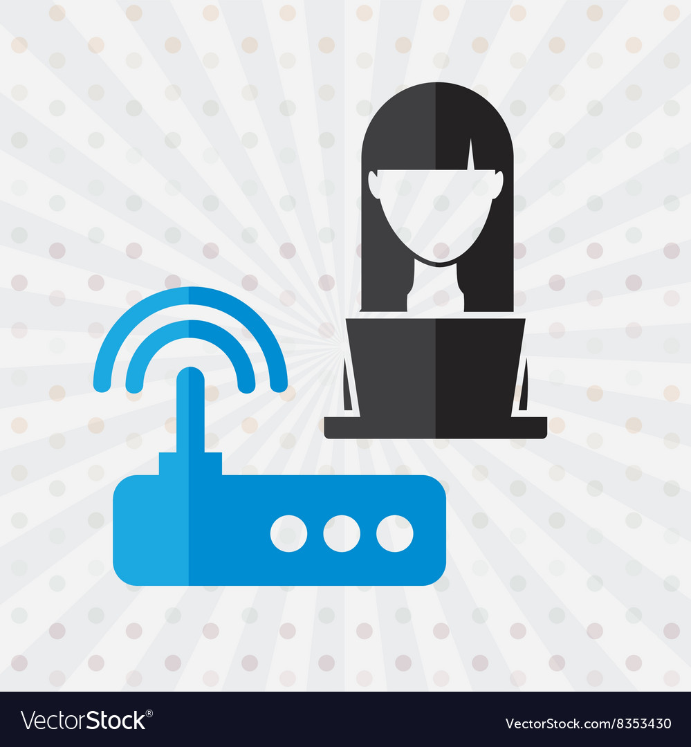 Computer user design Royalty Free Vector Image