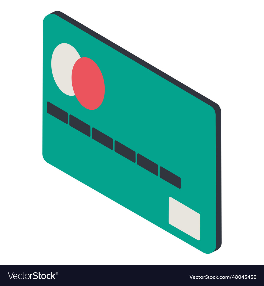 Credit card isometric Royalty Free Vector Image