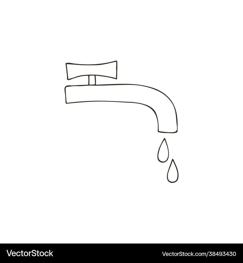 Icon in hand draw style image isolated on white Vector Image