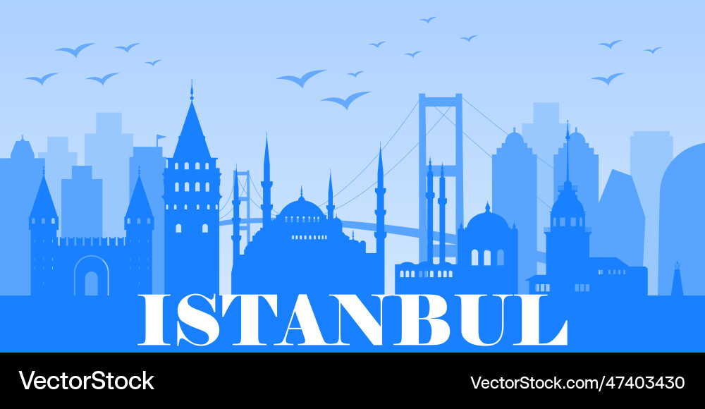 Landmarks of istanbul Royalty Free Vector Image