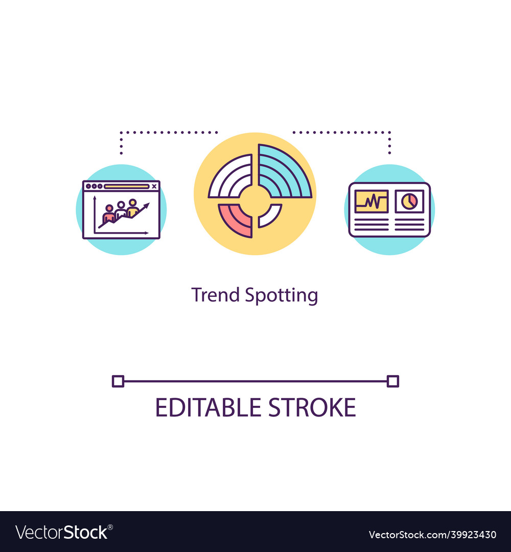 Trend spotting concept icon market tendencies Vector Image