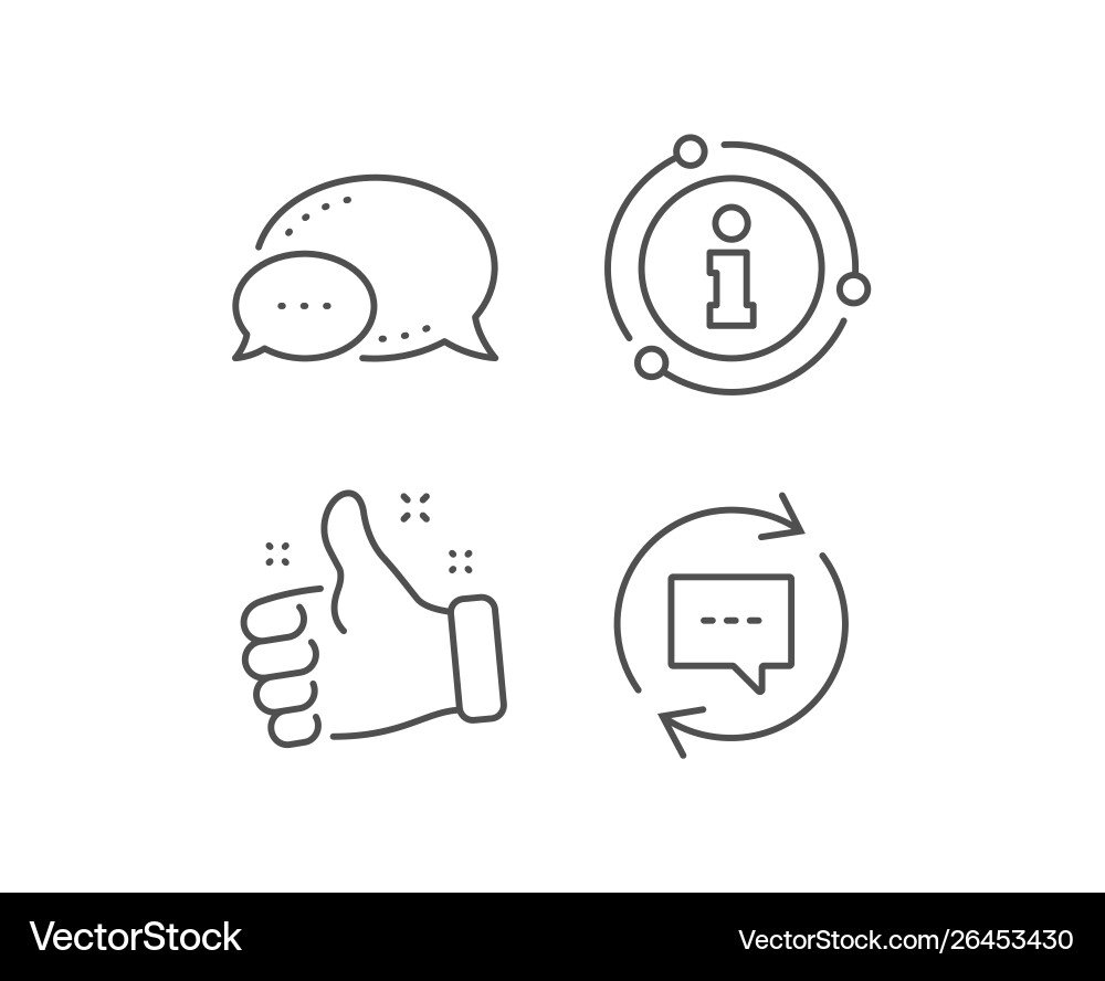 Update comments line icon chat sign Royalty Free Vector