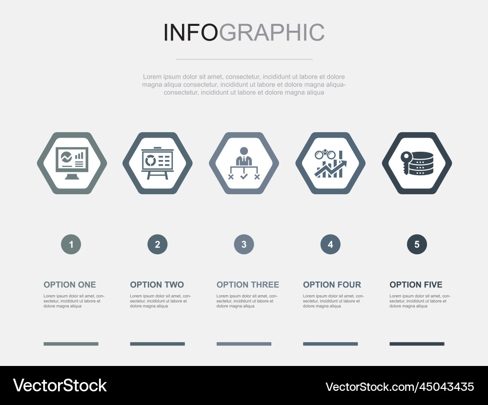 Business intelligence icons infographic design Vector Image