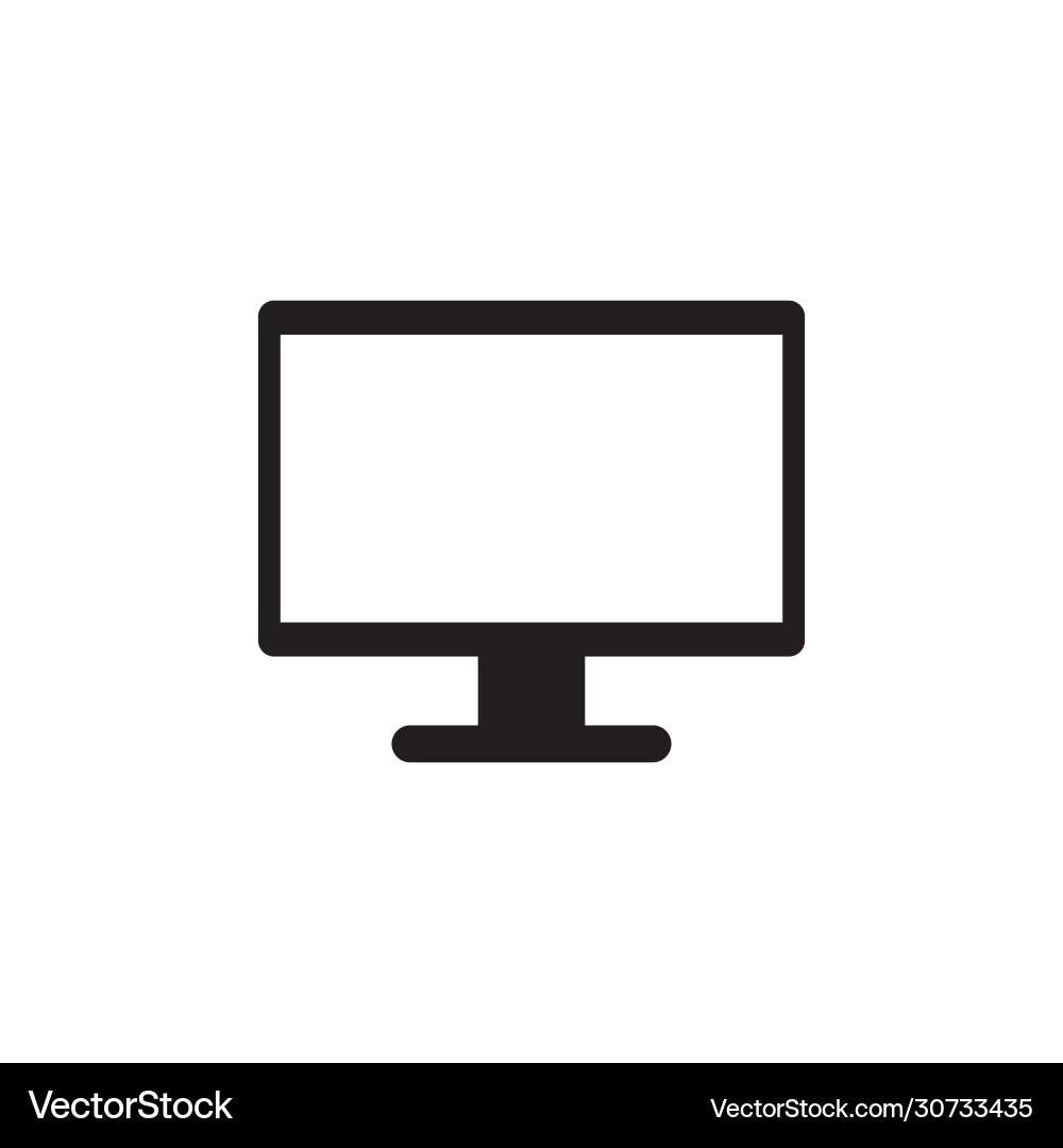 Computer Monitor Icon Vector