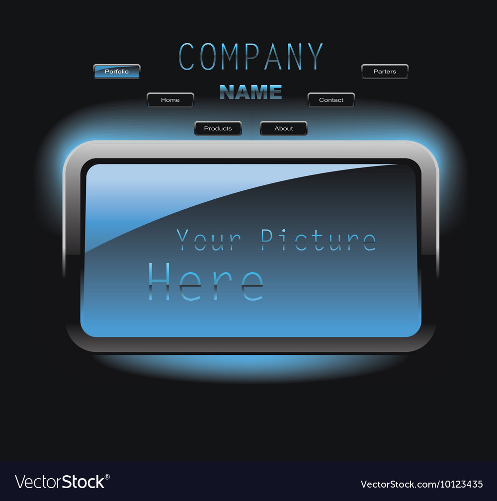 Editable website template Royalty Free Vector Image