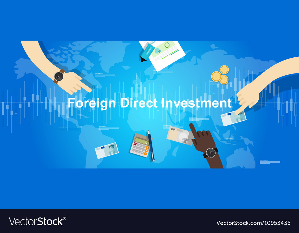 Fdi foreign direct investment concept Royalty Free Vector Fdi foreign direct investment concept Royalty Free Vector