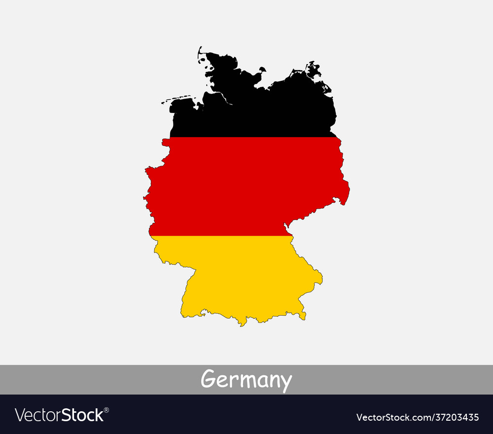Germany map flag Royalty Free Vector Image - VectorStock