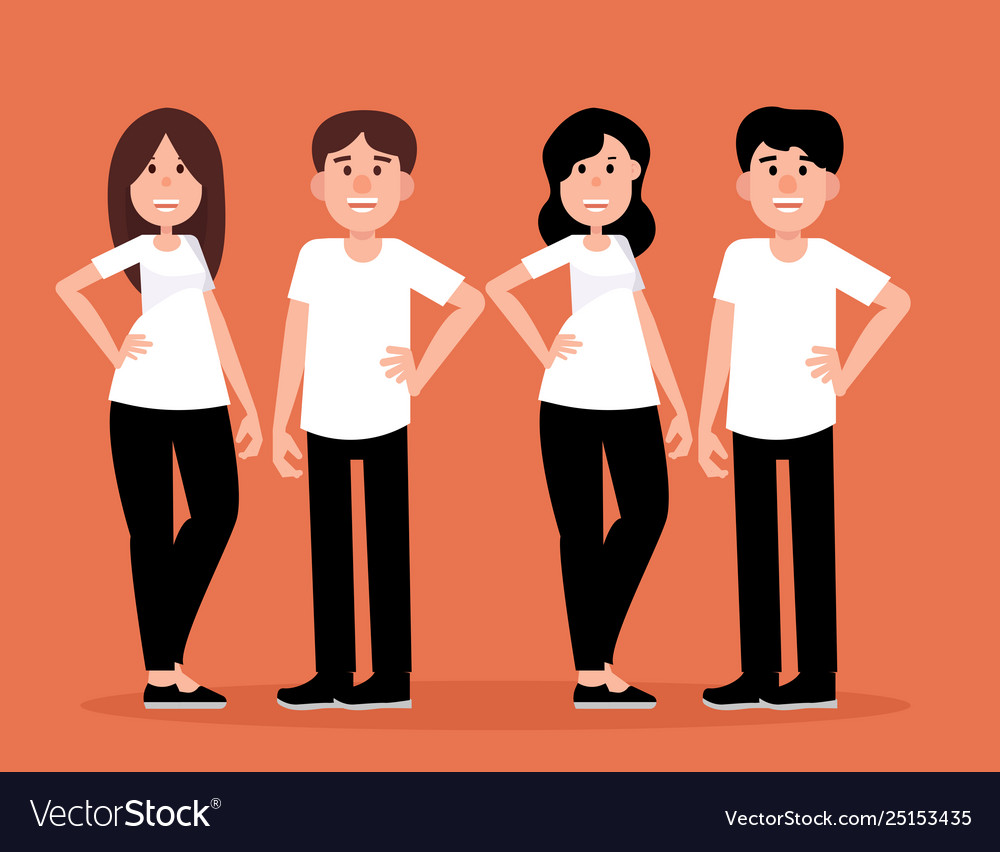 Group Couple People A Happy Concept Man Royalty Free Vector