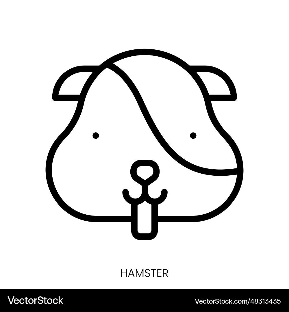Hamster icon line art style design isolated Vector Image