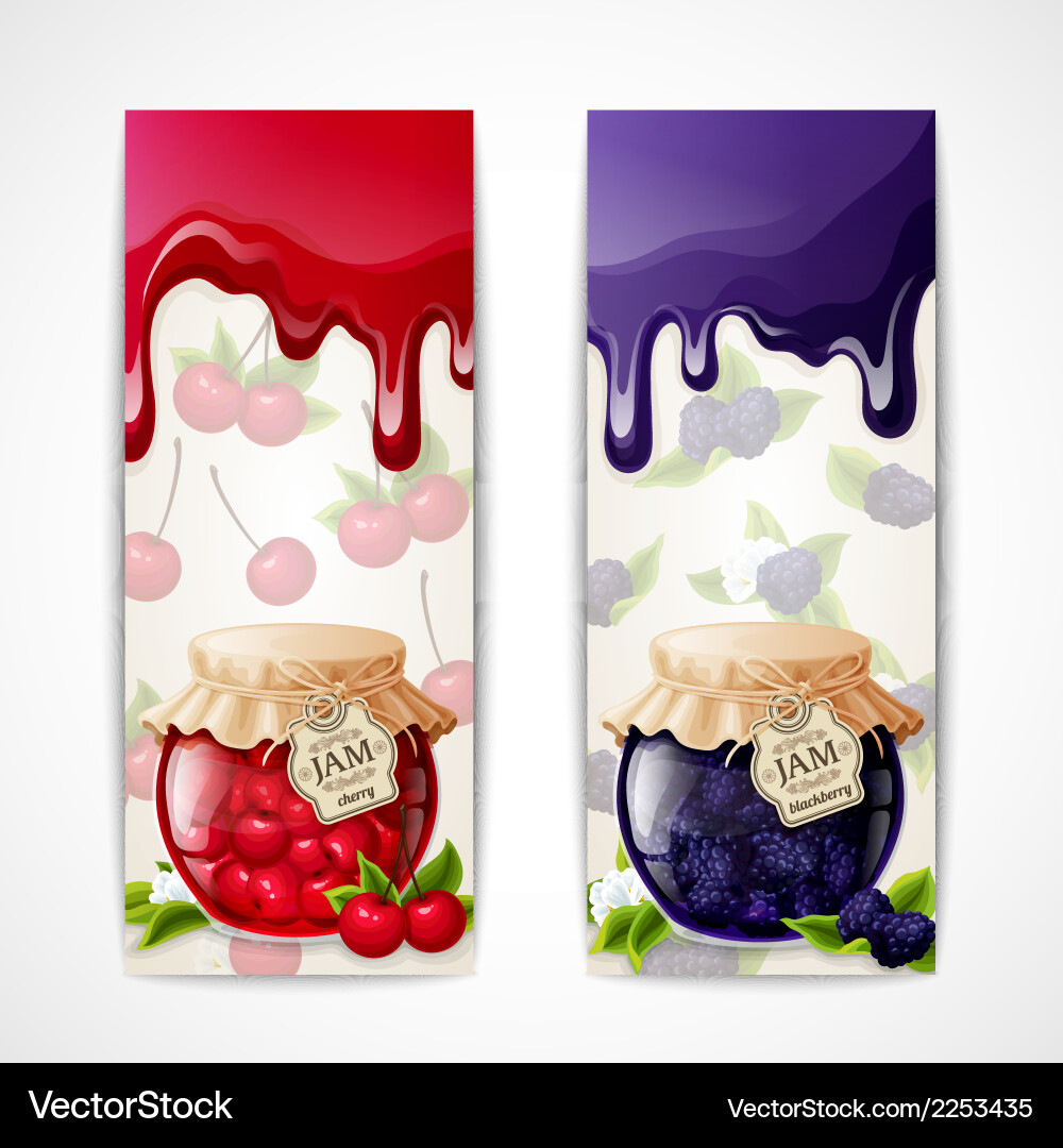 Jam banners vertical Royalty Free Vector Image