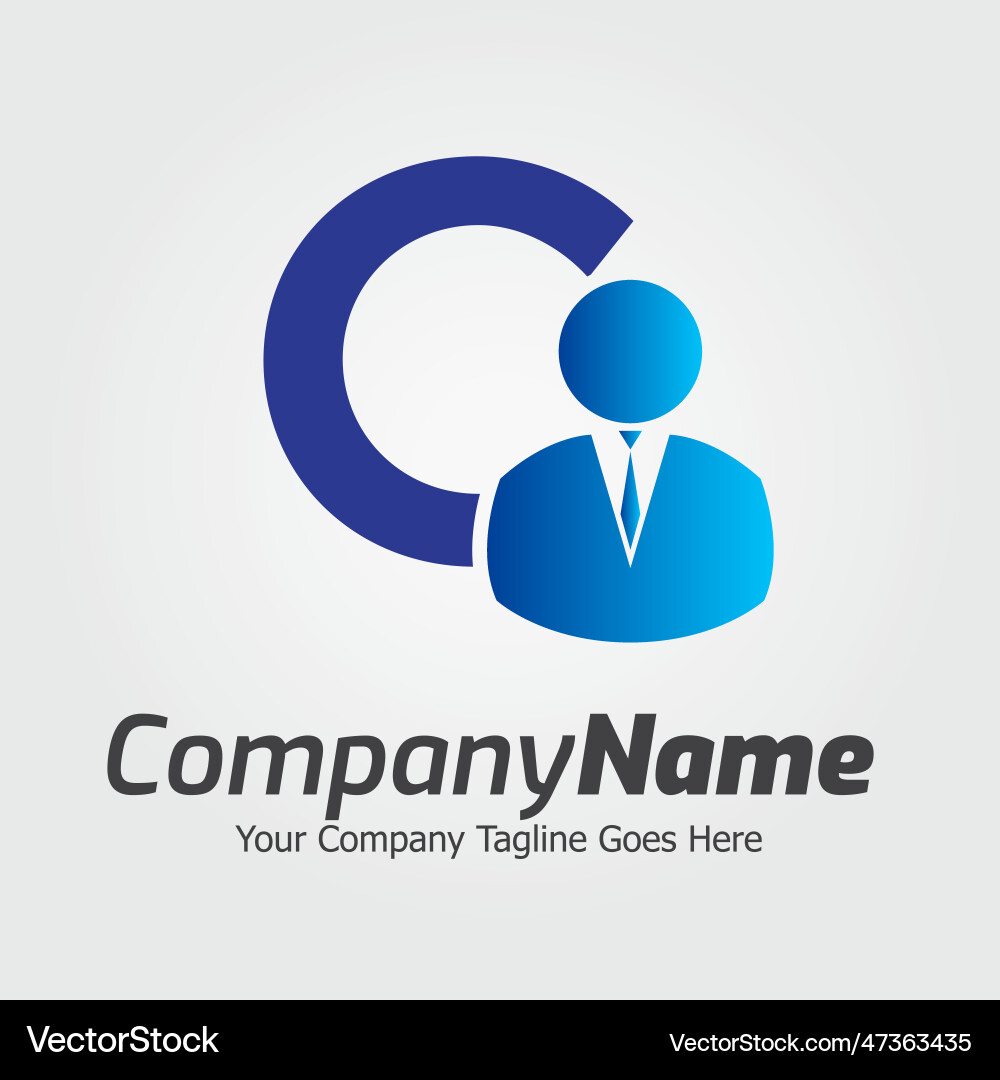 Letter c logo template colorful c Royalty Free Vector Image