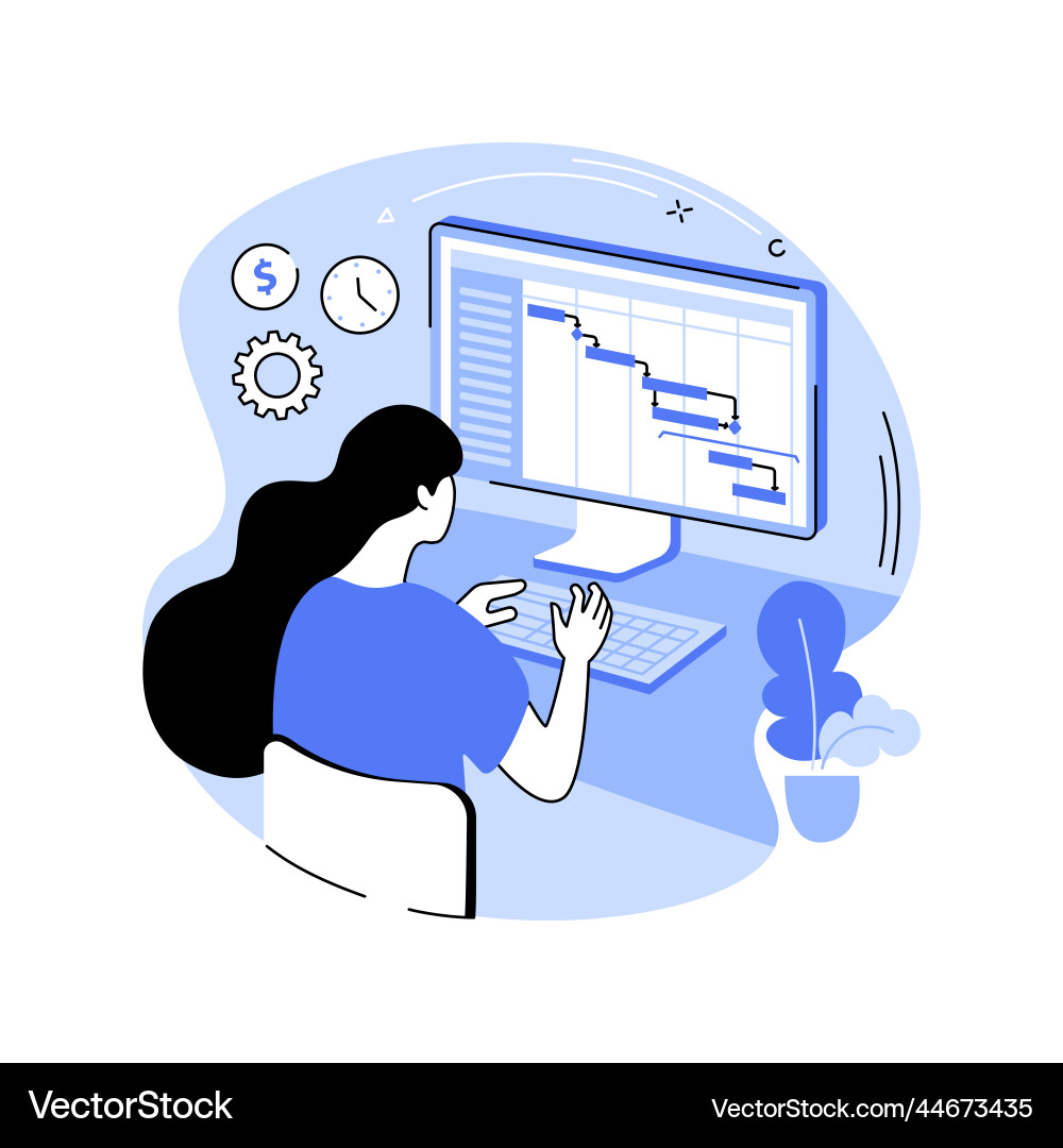Project initiation and planning isolated cartoon Vector Image