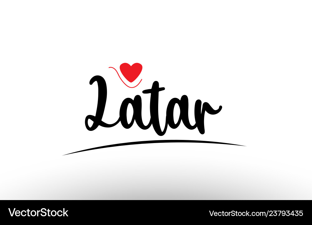 Qatar country text typography logo icon design Vector Image