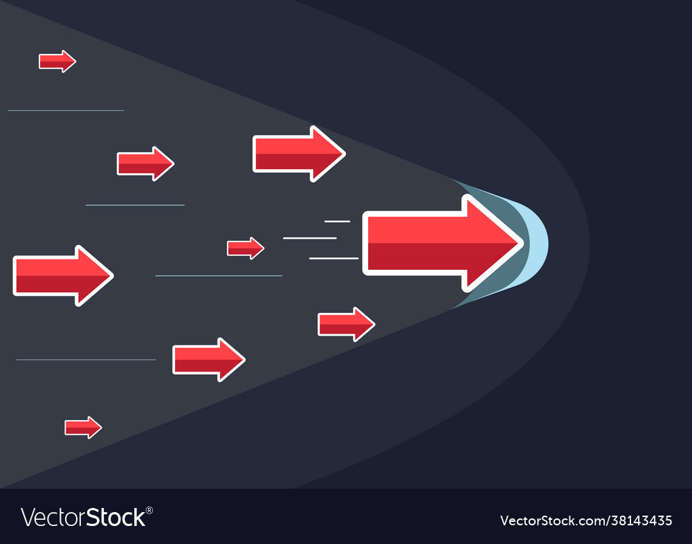 Red dash forward Royalty Free Vector Image - VectorStock
