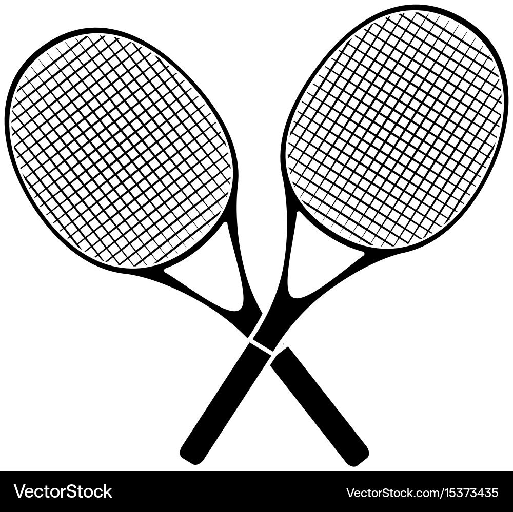 Tennis rackets equipment Royalty Free Vector Image