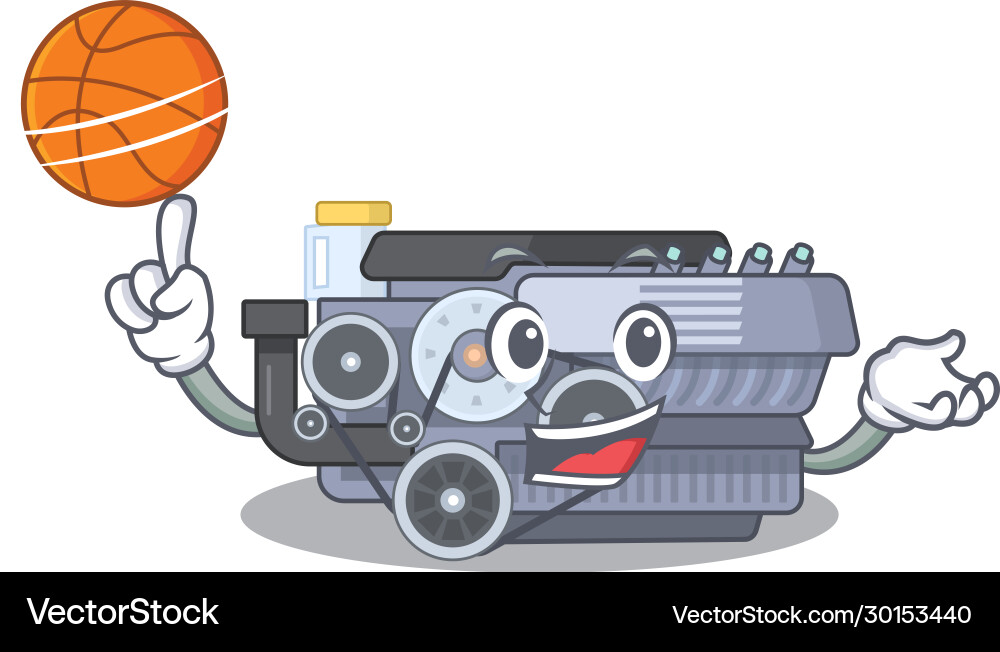 A mascot picture combustion engine cartoon Vector Image