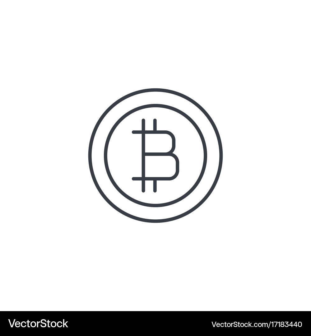 Bitcoin currency digital payment coin internet Vector Image