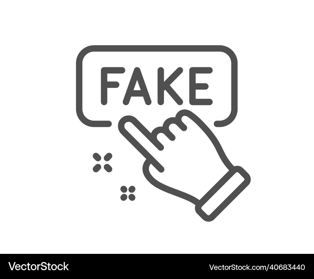 Fake information line icon propaganda conspiracy Vector Image