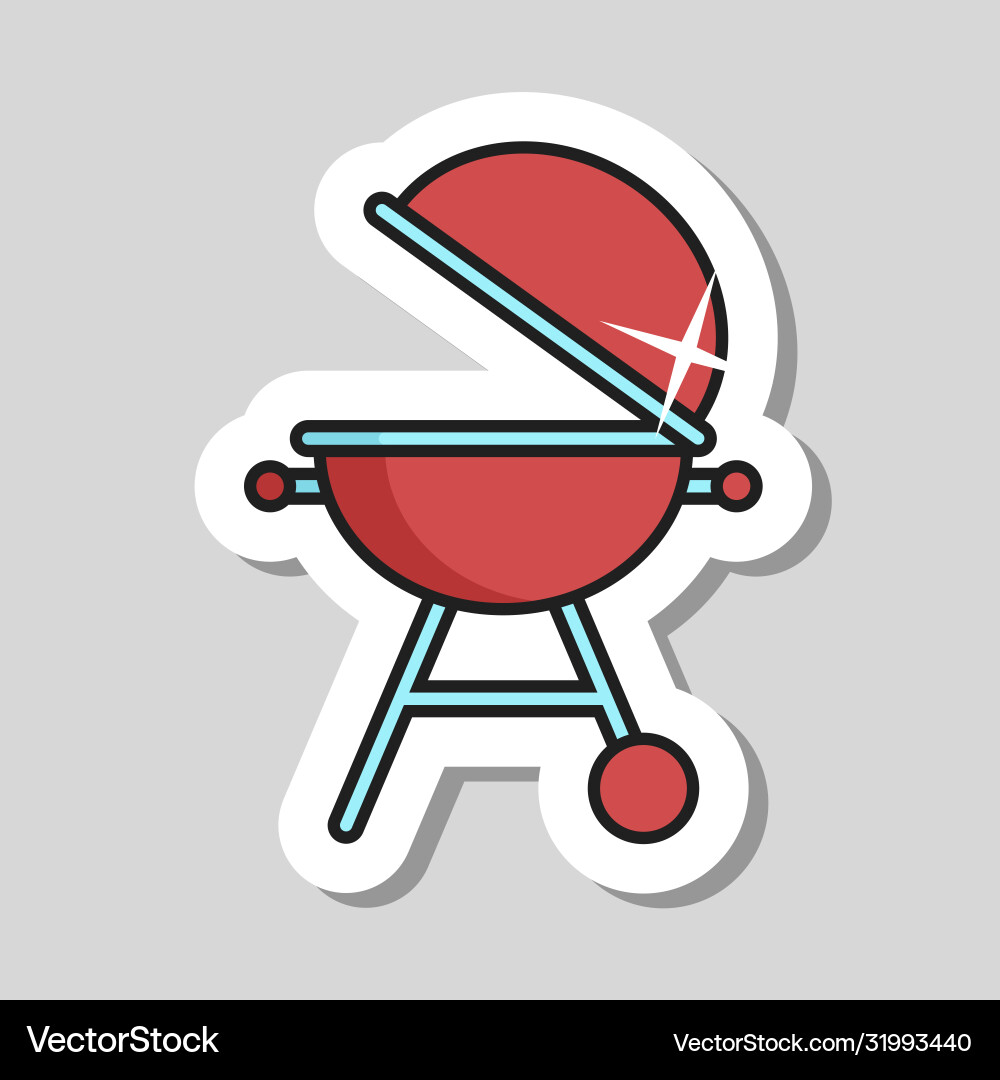 Grill barbecue cookout icon Royalty Free Vector Image