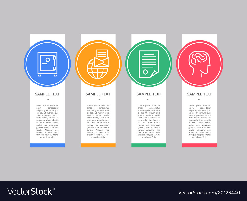 Infographic object text sample Royalty Free Vector Image