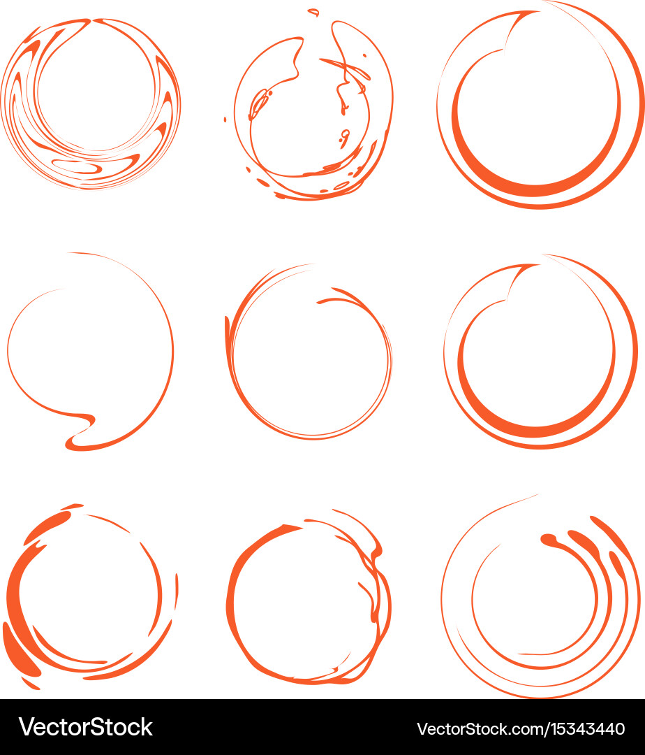 Isolated abstract round shape orange color logo Vector Image