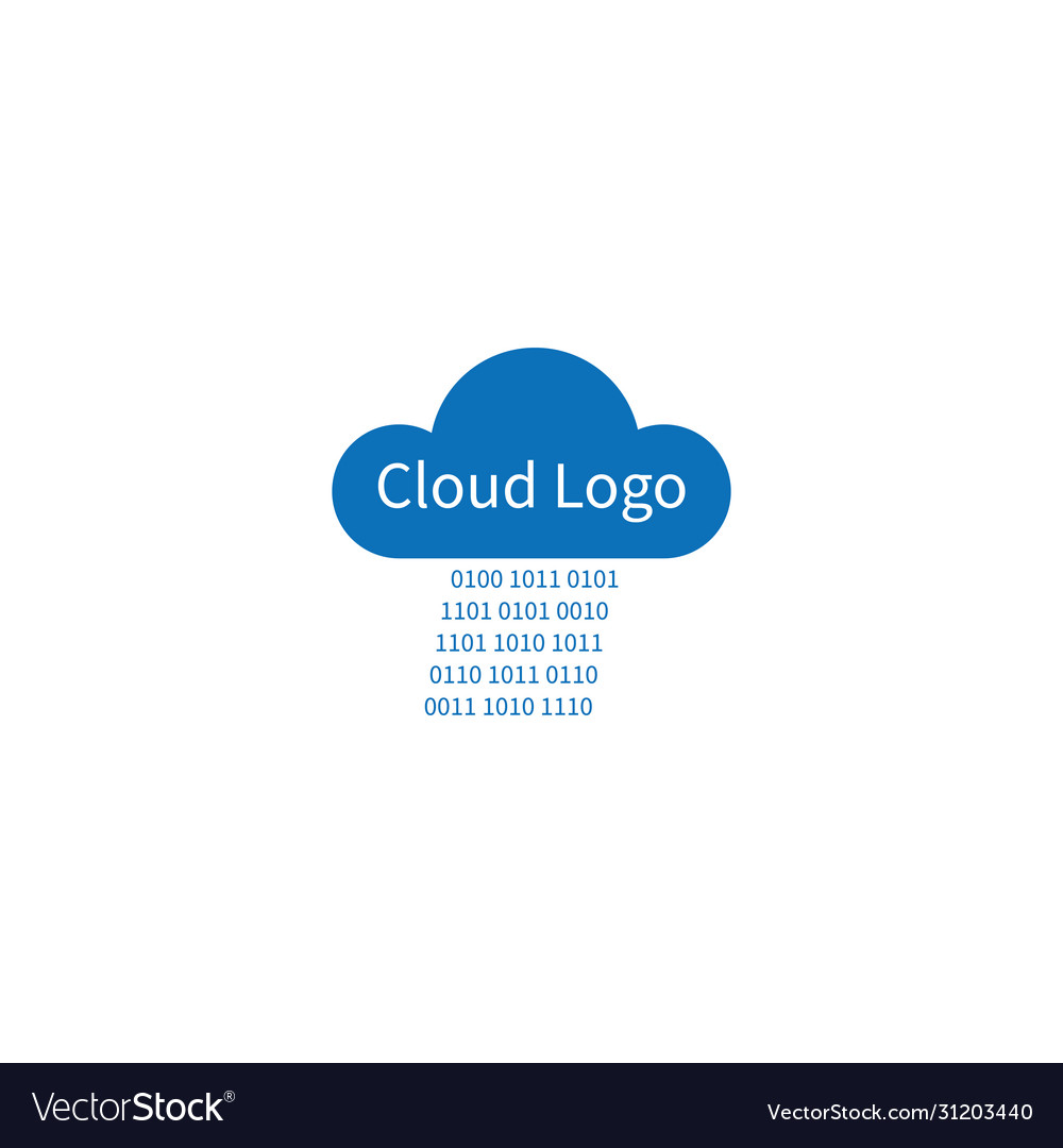 Logo template cloud service computing Royalty Free Vector