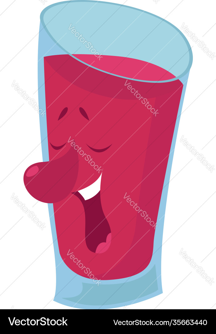 Pink juice on white background Royalty Free Vector Image