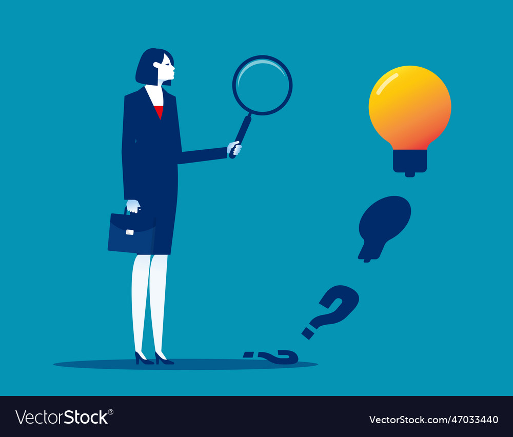 Problem solving process business search creative Vector Image