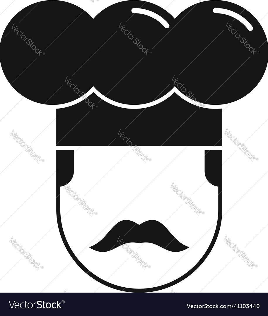 Restaurant cook icon simple cafe dish Royalty Free Vector