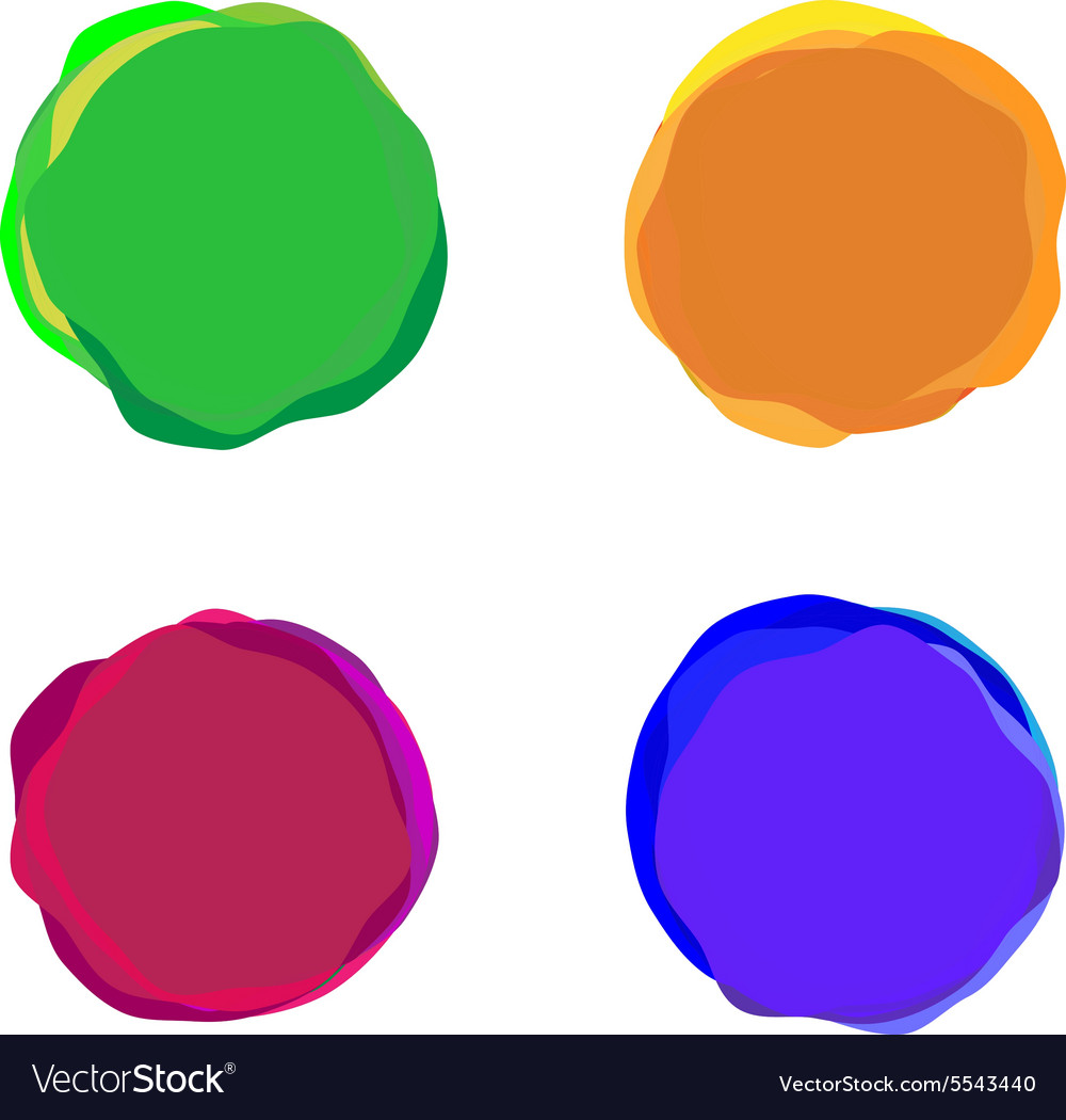 Set color paint blobs for banners or badges use Vector Image