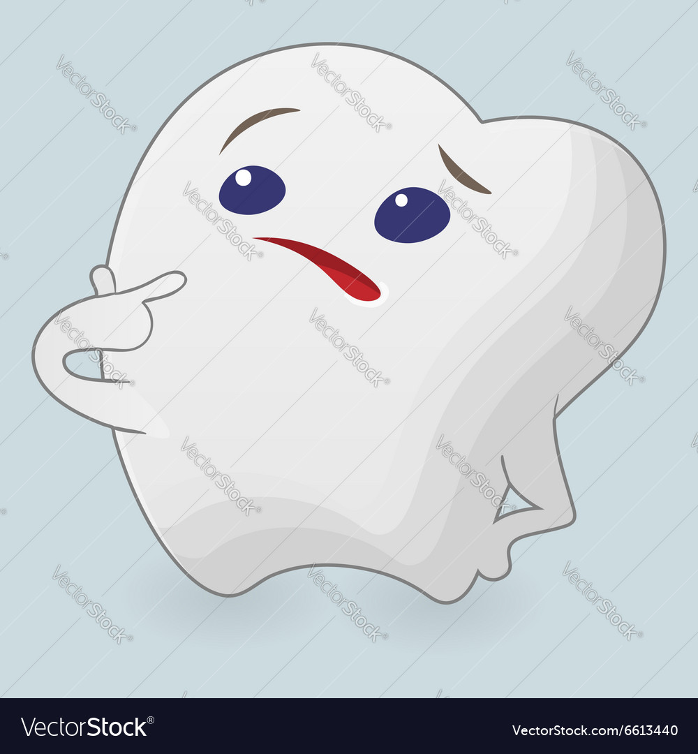 Thinking tooth Royalty Free Vector Image - VectorStock