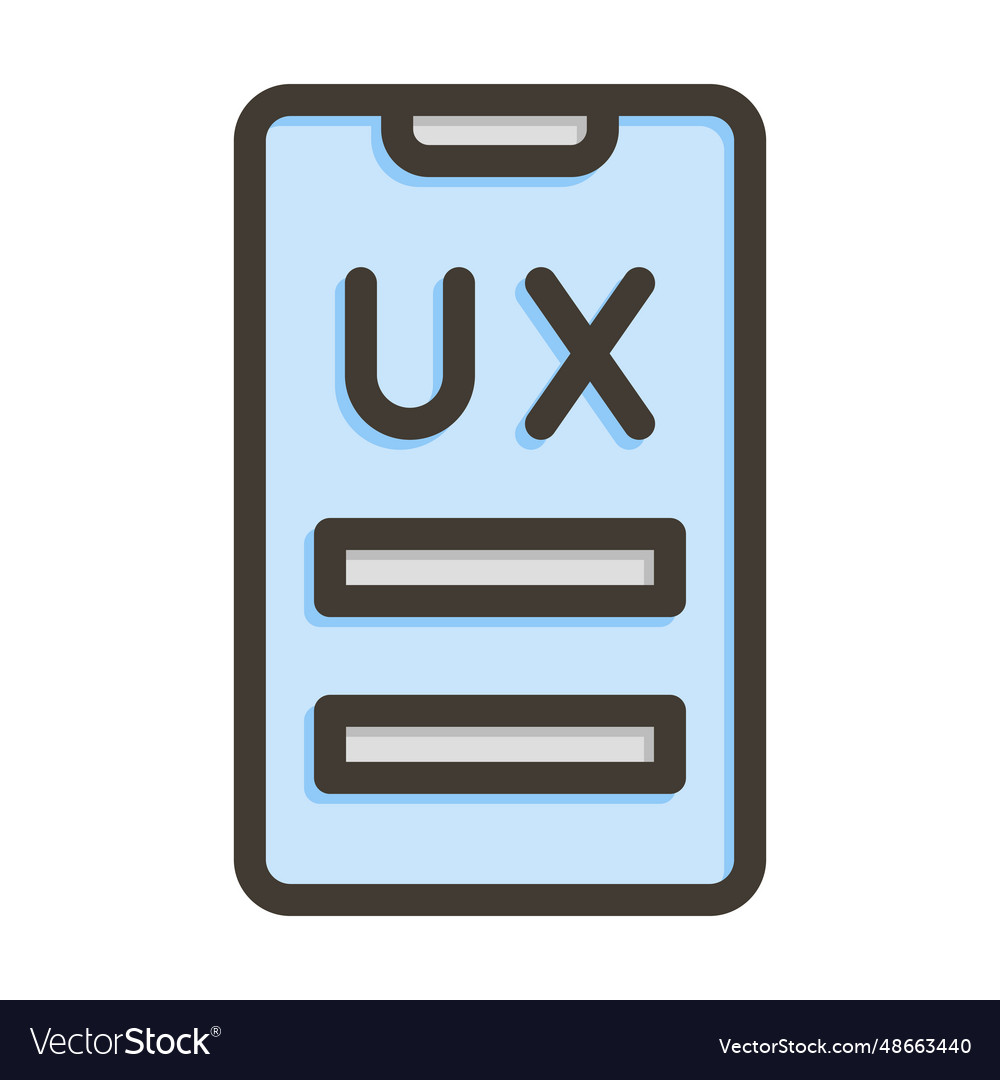 Ux thick line filled colors icon for personal Vector Image