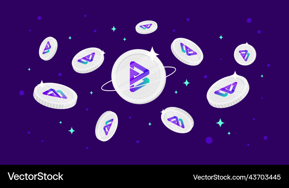 Bitgert brise coins falling from the sky brise Vector Image