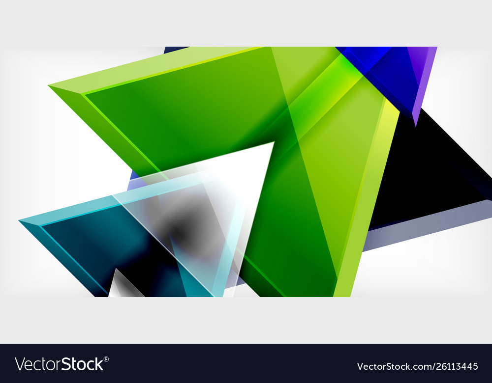 Dynamic triangle composition abstract background Vector Image