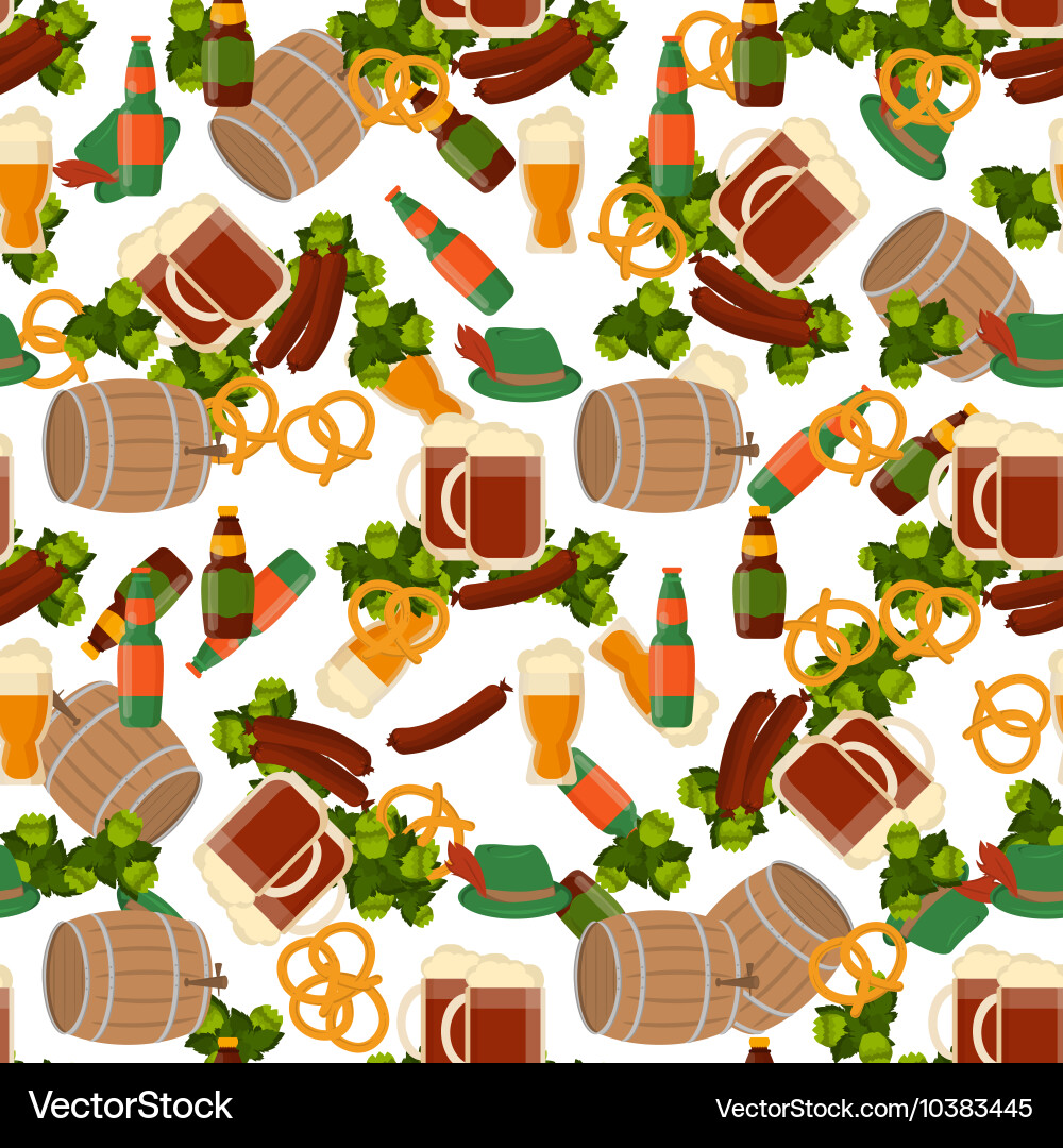 German festival seamless pattern bavarian Vector Image