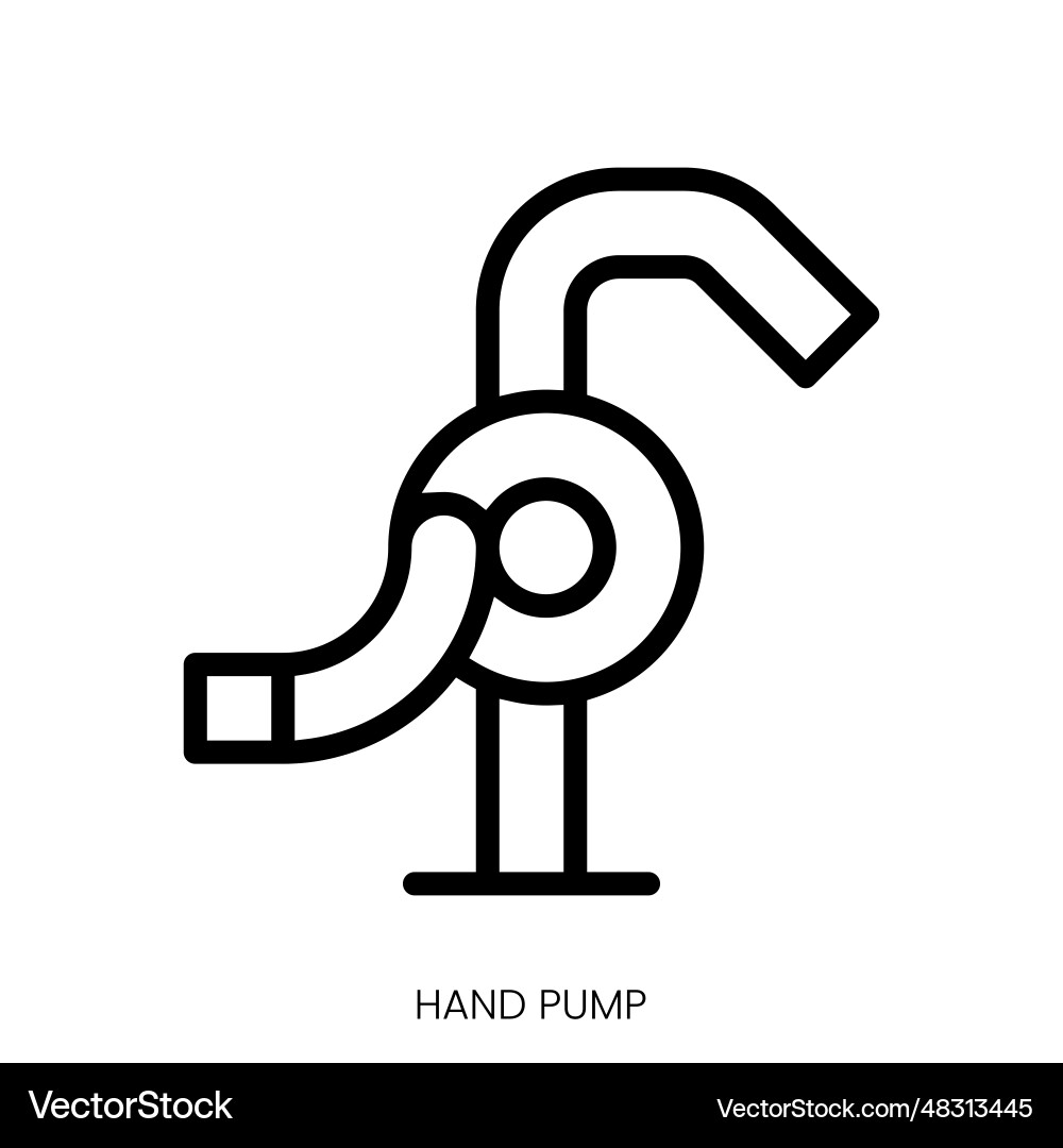 Hand pump icon line art style design isolated Vector Image