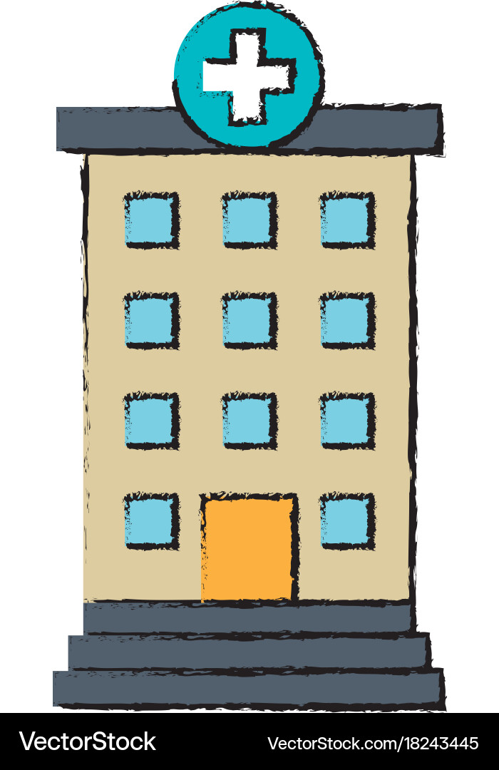 Hospital building isolated icon Royalty Free Vector Image