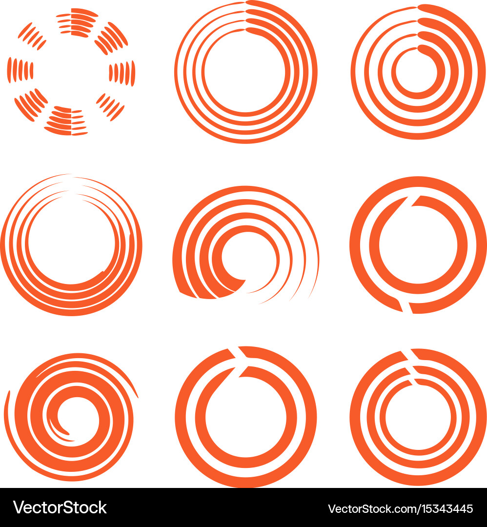 Isolated abstract round shape orange color logo Vector Image