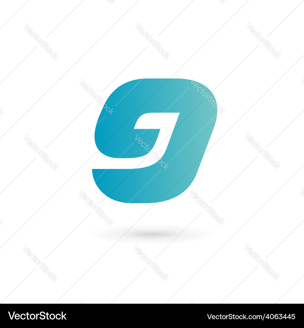 Letter g number 9 logo icon design template Vector Image