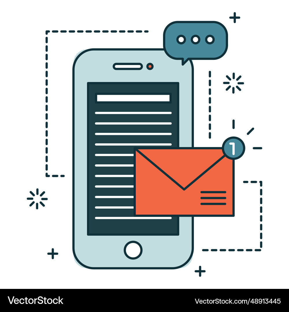 Mobile phone marketing banner Royalty Free Vector Image